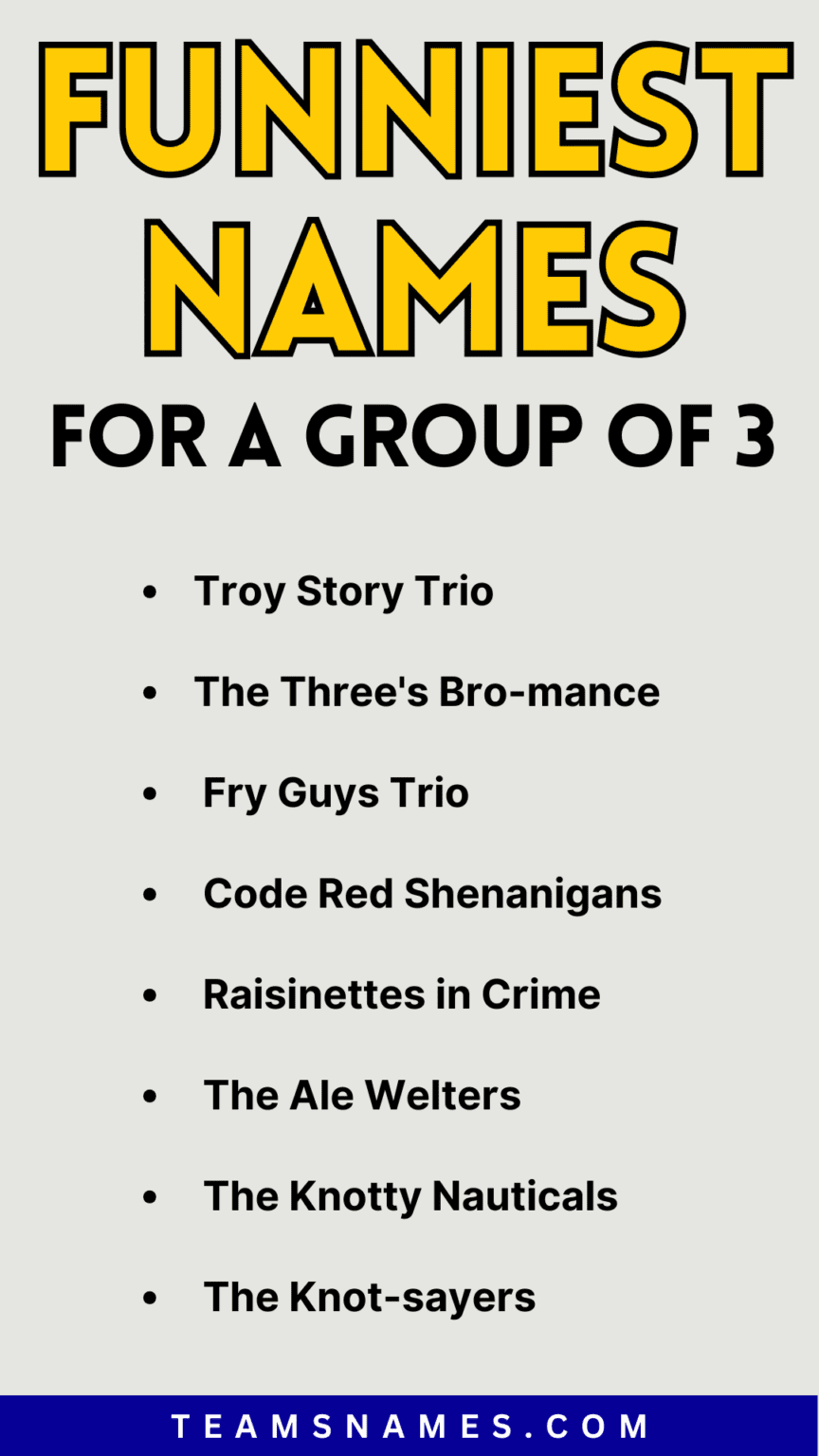 500+ Creative, Funny, and Unique Trio Names for Groups of 3