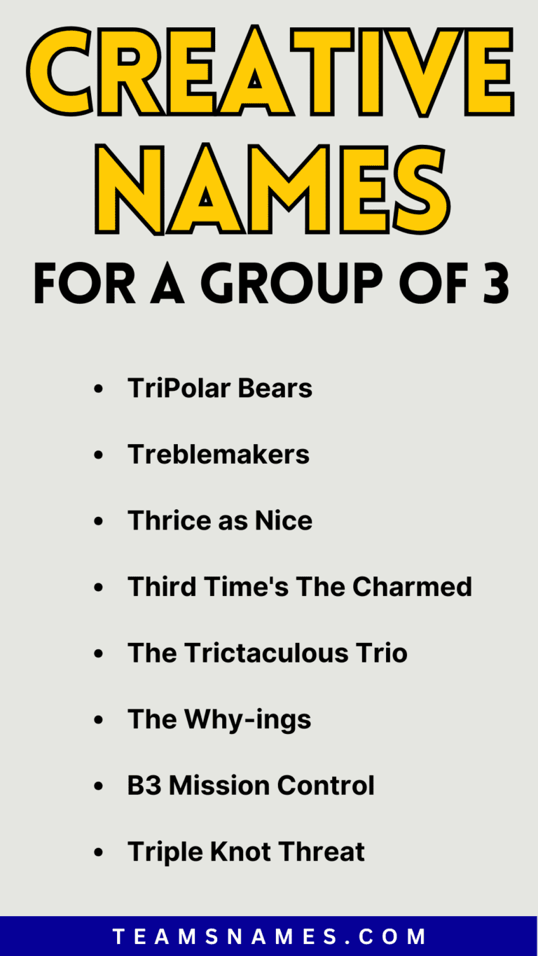 500+ Creative, Funny, and Unique Trio Names for Groups of 3