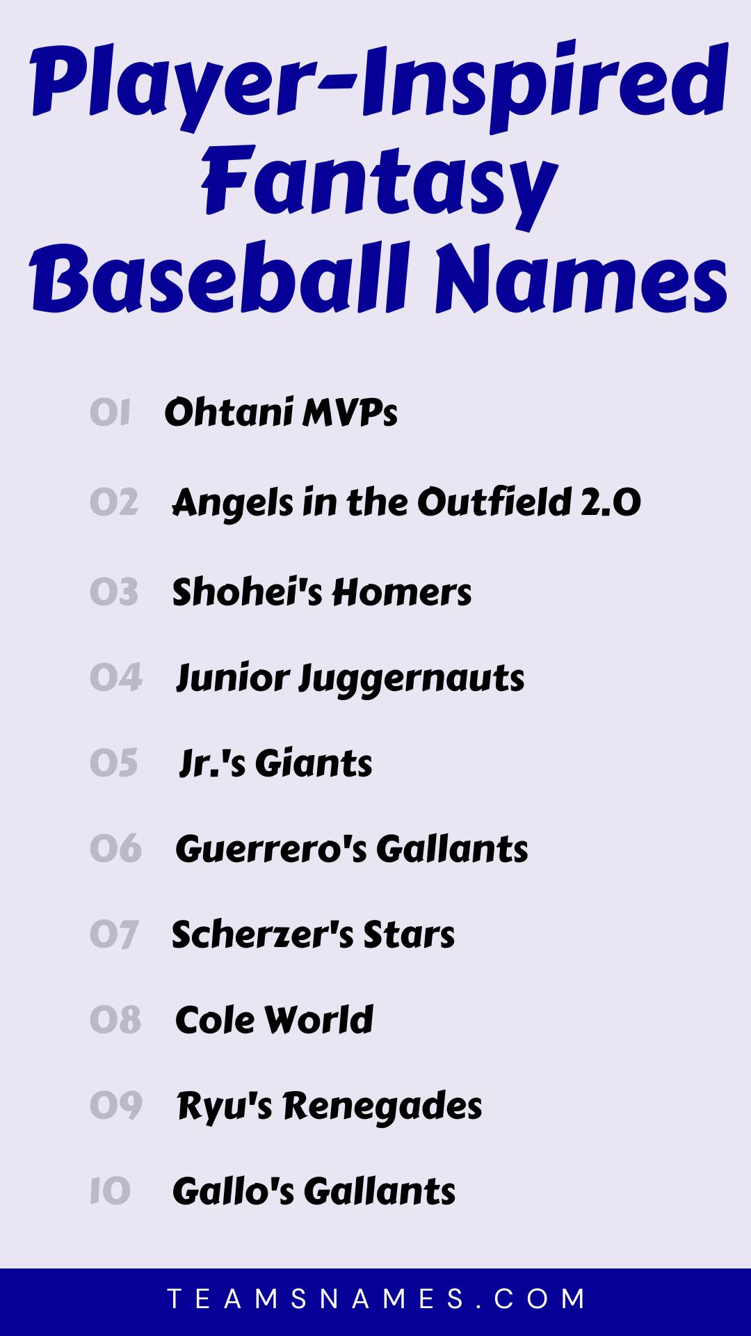 200 Perfect Fantasy Baseball Team Names For 2024 200 Perfect Fantasy Baseball Team Names For 2024