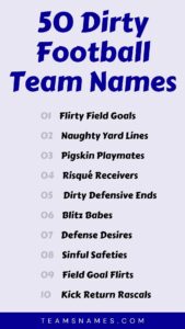 300+ Dirty Fantasy Football Names to Outsmart Your Rivals