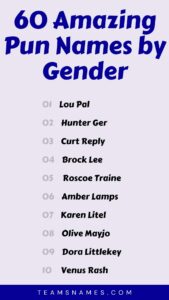 350 Best Pun Names You’ve Never Heard Of