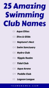 500+ Creative and Cool Swim Team Names to Make a Splash