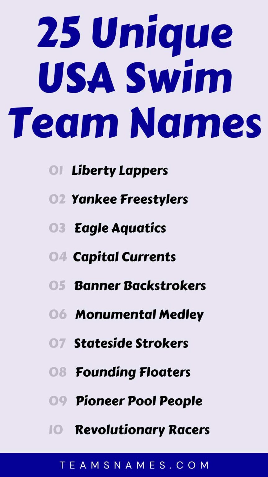 500+ Creative and Cool Swim Team Names to Make a Splash