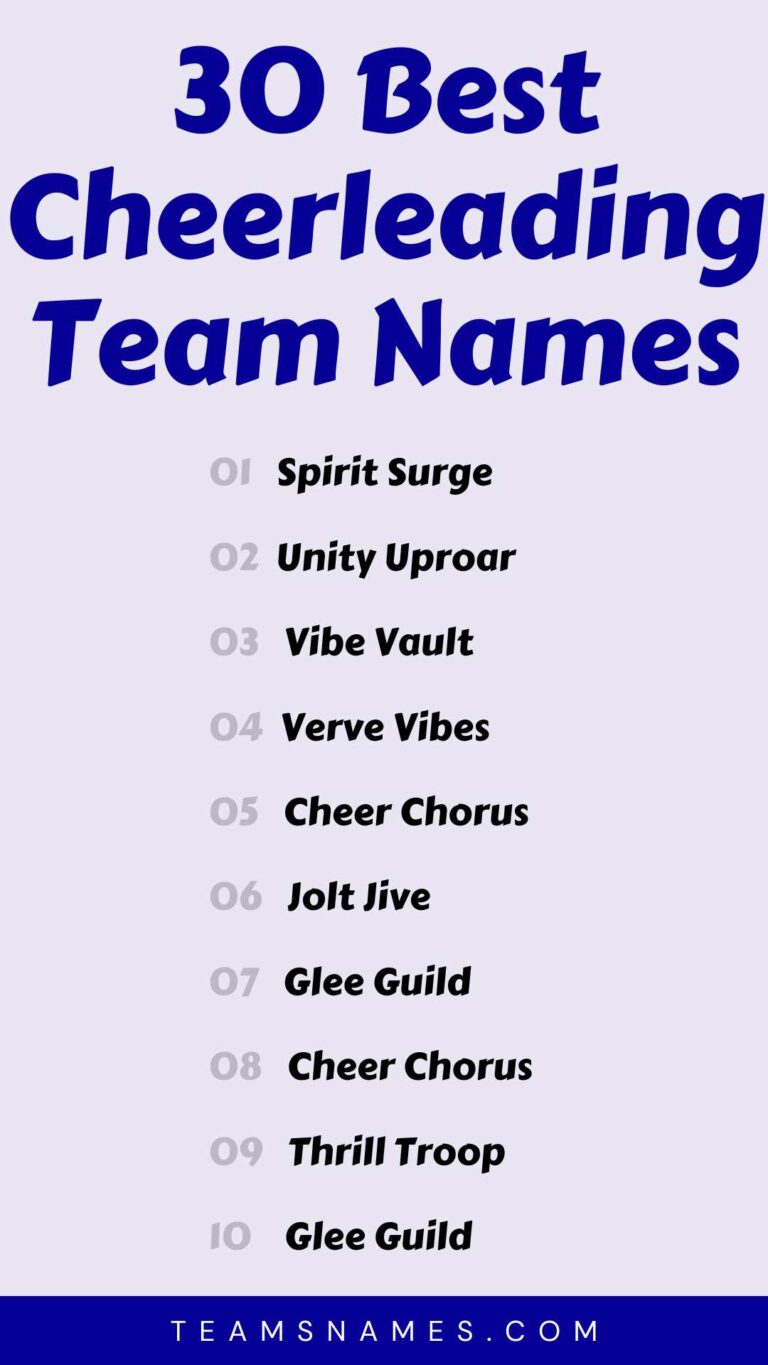 535 Unforgettable Cheer Team Names to Energize Your Squad