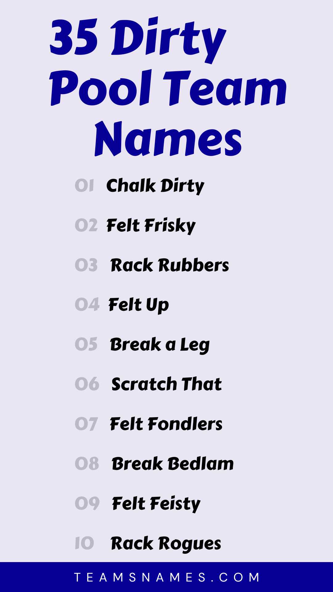 380 Awesome Pool Team Names You Wish You'd Thought First