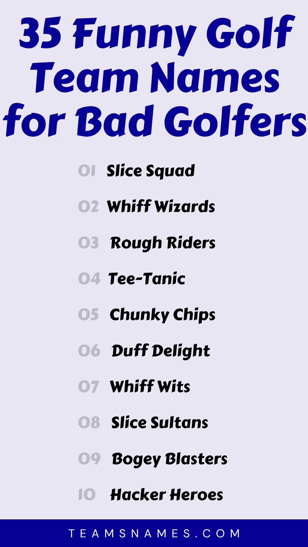 386 Unique Funny Golf Team Names To Make Buddies Laugh 386 Unique Funny Golf Team Names To Make Buddies Laugh