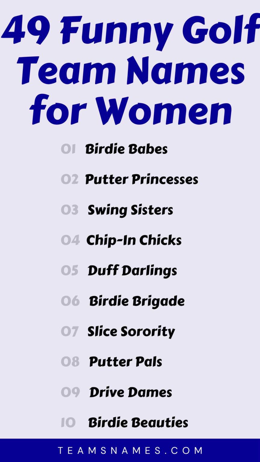 386 Unique & Funny Golf Team Names to Make Buddies Laugh – Teams Names