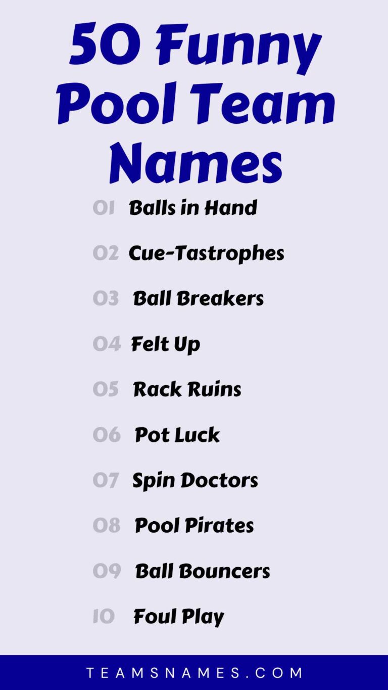380 Awesome Pool Team Names You Wish You'd Thought First