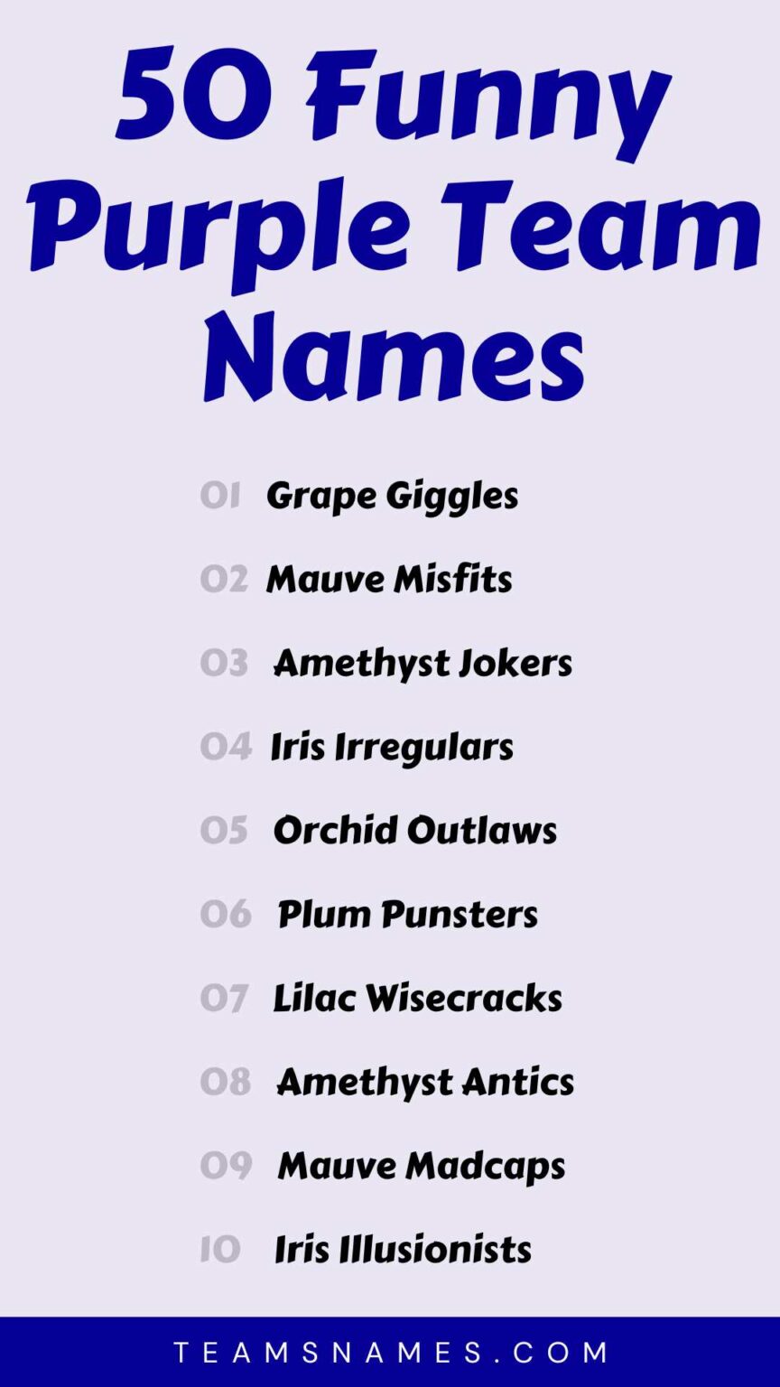 250 Unique and Fun Purple Team Names for Every Occasion