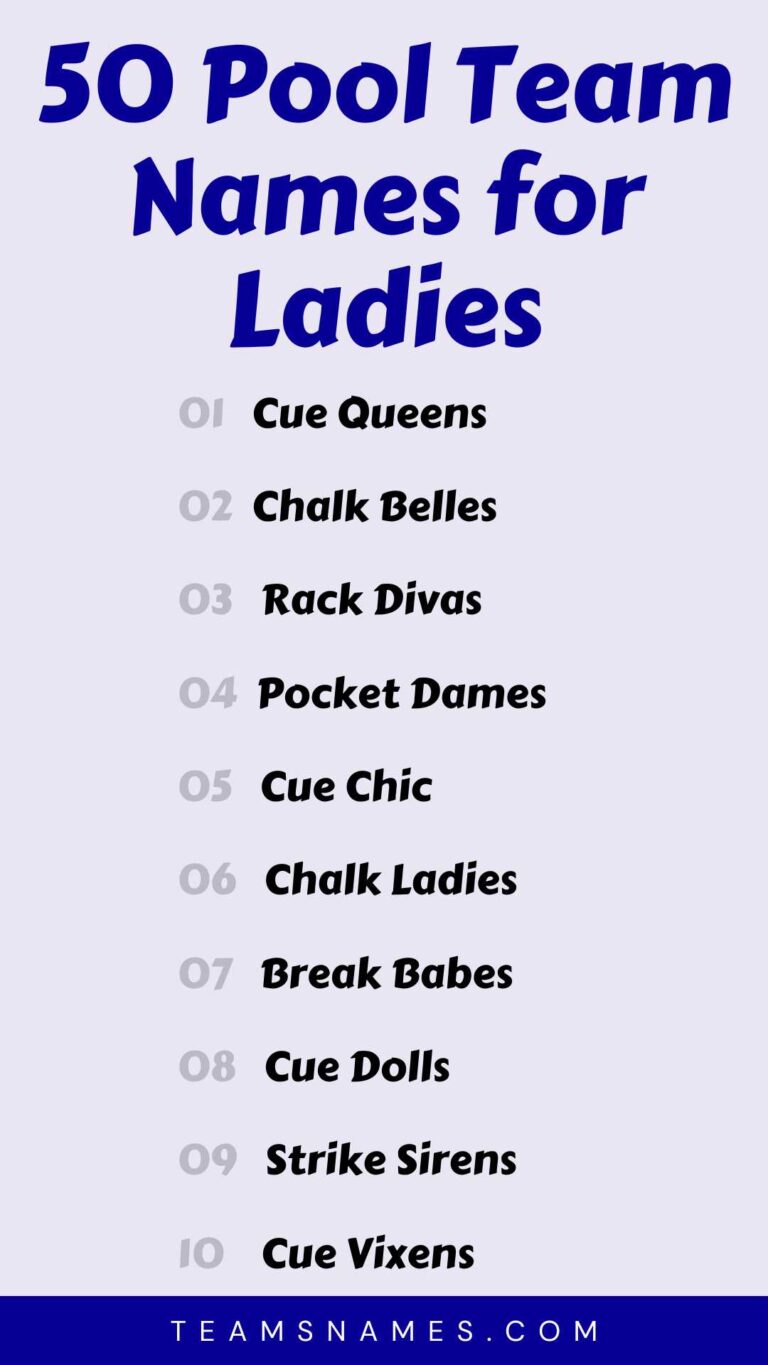 380 Awesome Pool Team Names You Wish You'd Thought First