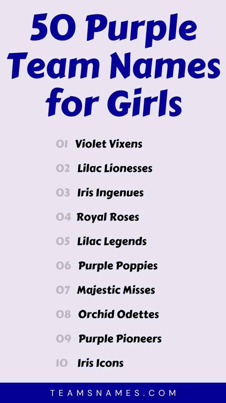 250 Unique and Fun Purple Team Names for Every Occasion