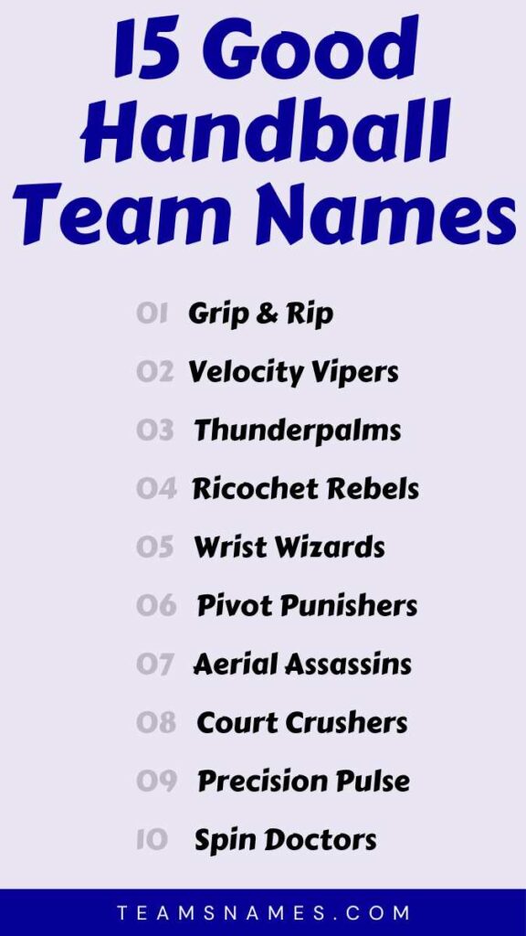 150 Best Handball Team Names to Smash Your Opponents