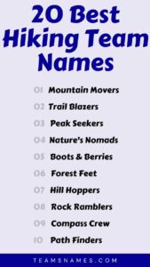 200 Funny & Unique Hiking Team Names for Next Adventure