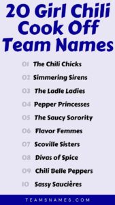 255 Best Chili Cook Off Team Names for a Spicy Victory