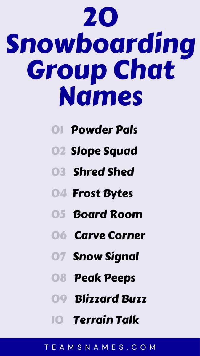 230 Epic Top-Notch Snowboarding Team Names for Champions