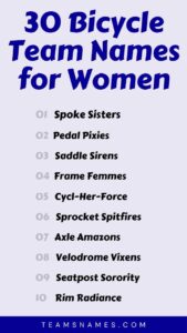 190 Unforgettable Bicycle Team Names to Inspire Your Group