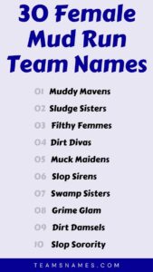 290 Best Mud Run Team Names for a Memorable and Fun Race