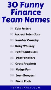270 Cool Finance Team Names to Impress Your Colleagues