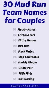 290 Best Mud Run Team Names for a Memorable and Fun Race