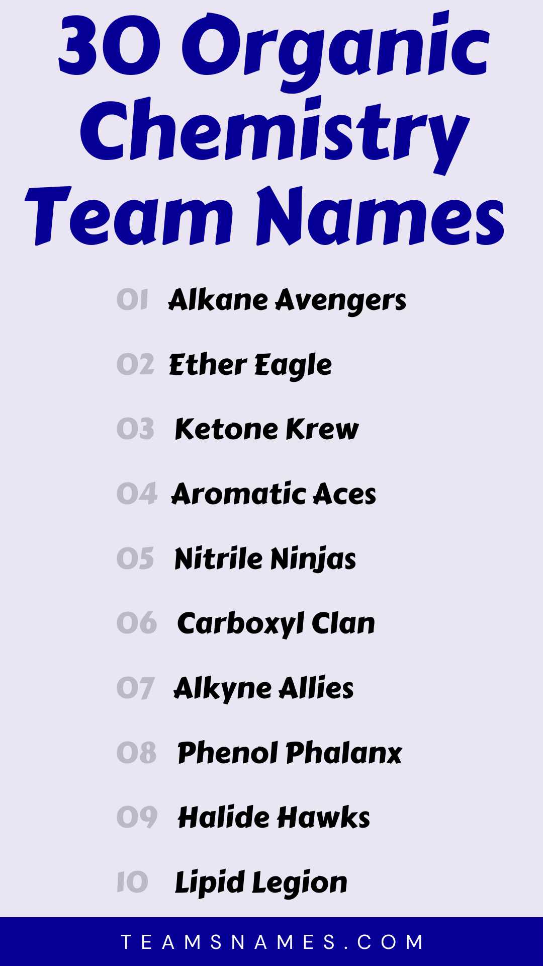 285 Best & Unique Chemistry Team Names to Stand Out 285 Best & Unique Chemistry Team Names to Stand Out