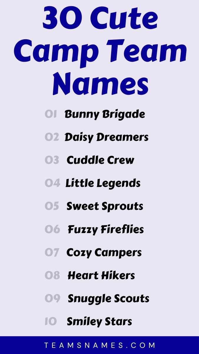 520 Amazing Camp Team Names Everyone Will Love