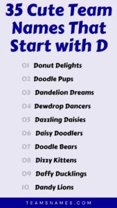555 Clever Team Names That Start with D to Dominate Game