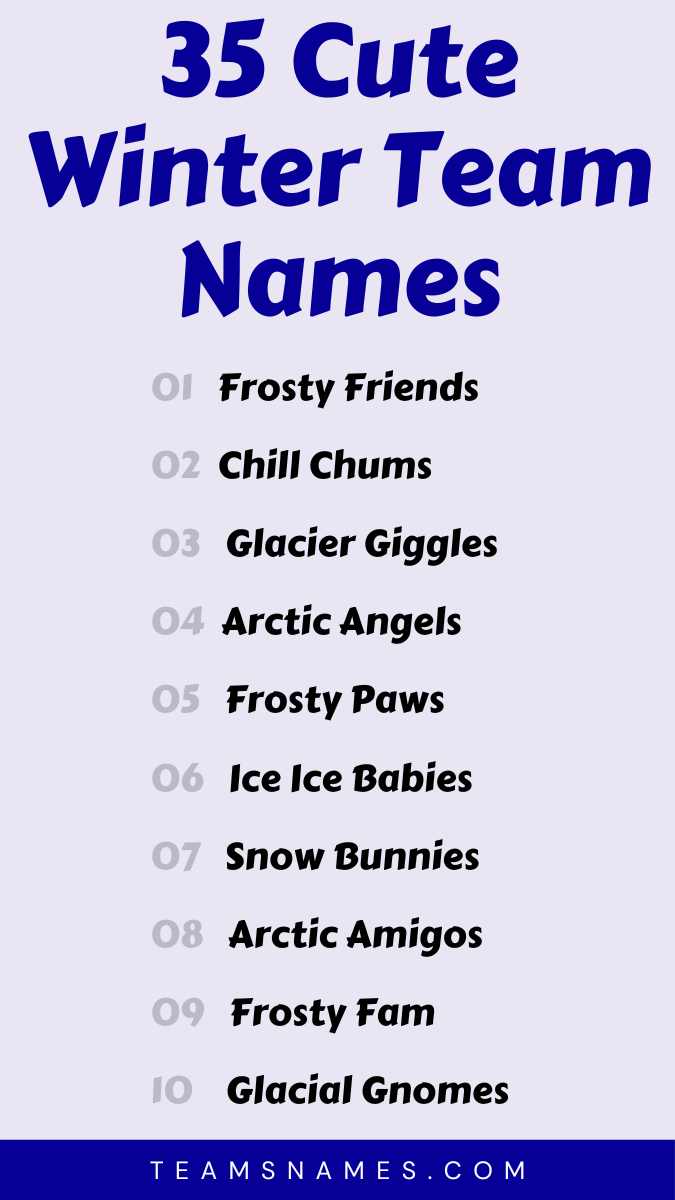 675 Cool Winter Team Names to Keep the Chill Out!