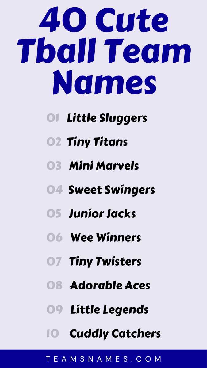 410 Cool Tball Team Names That Will Turn Heads & Score Big