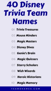 690 Unique Disney Team Names That Are Wickedly Awesome