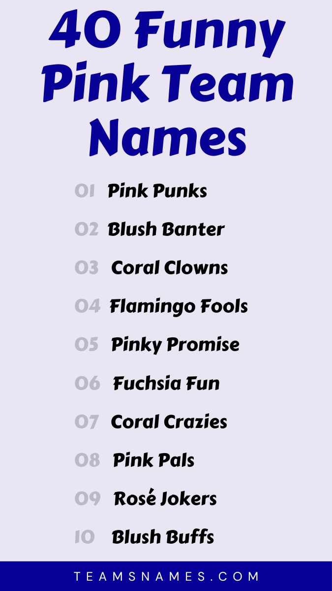 650 Cool Pink Team Names That Will Make Your Team Shine