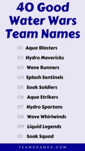 435 Cool Water Wars Team Names for Epic Showdowns