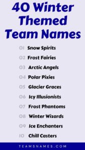 675 Cool Winter Team Names to Keep the Chill Out!