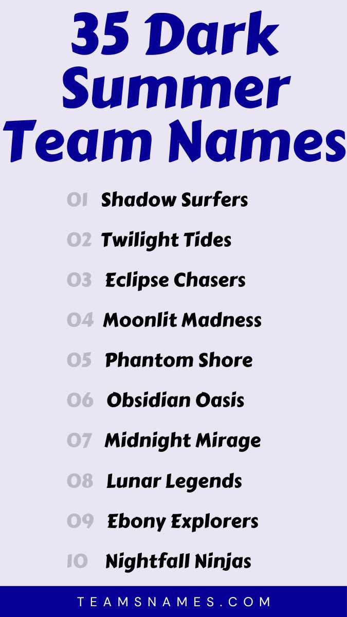 300 Best Summer Team Names for Epic Group Fun