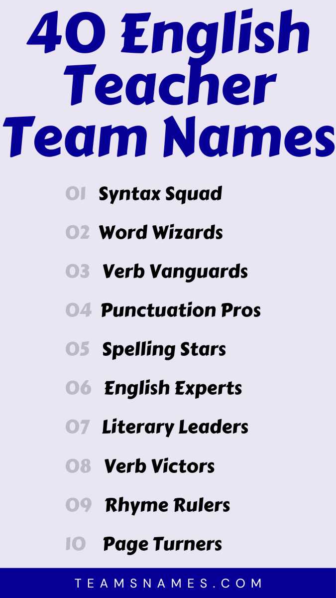 700 Best Teacher Team Names Who Love to Compete
