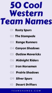 625 Unique Western Team Names to Bring the Cowboy Spirit!
