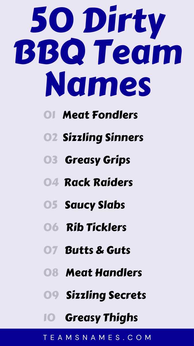 615 Sizzling BBQ Team Names That Will Smoke the Competition