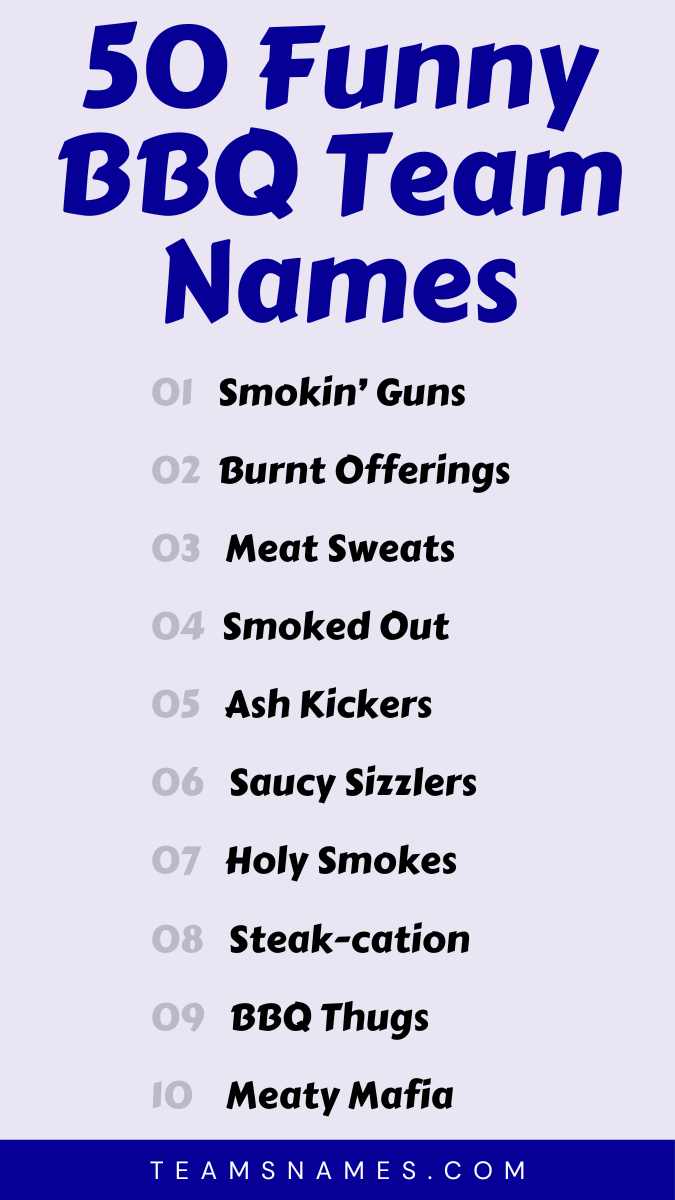 615 Sizzling BBQ Team Names That Will Smoke the Competition