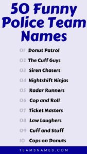 670 Powerful Police Team Names to Inspire Your Department