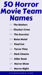 520 Haunted Horror Team Names to Terrify Your Foes!