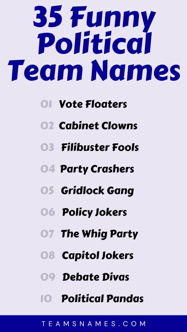 560 Clever Political Team Names to Win Big (Best Choice)