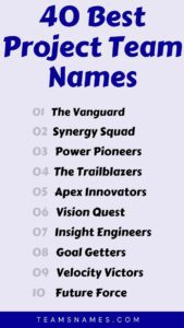 440 Creative Project Team Names to Lighten the Workload