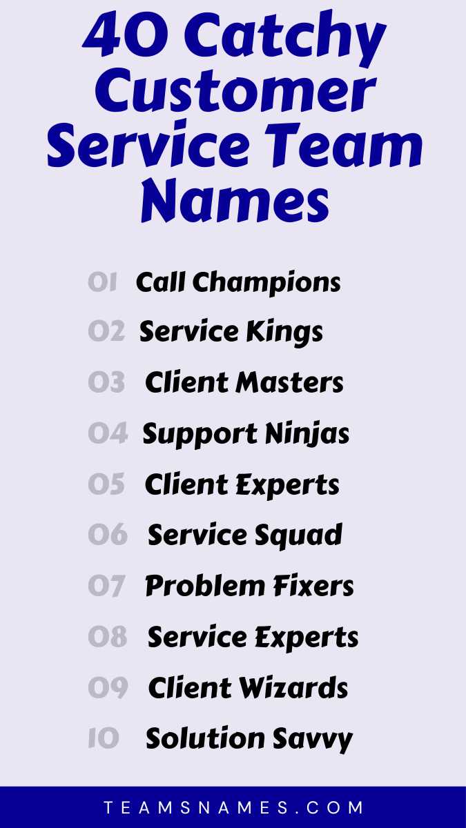 410 Cool Customer Service Team Names to Try Today