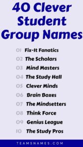 455 Eye-catching Student Group Names for Any Class or Team