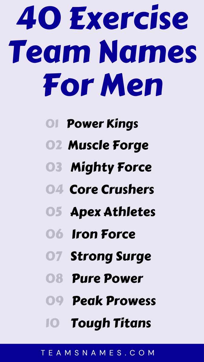 520 Best Exercise Team Names for Unbeatable Fitness Vibe