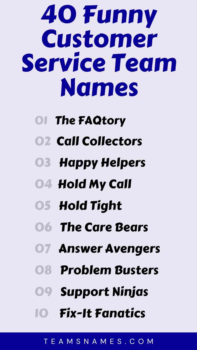 410 Cool Customer Service Team Names to Try Today