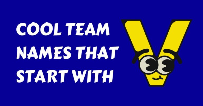 440 Cool Team Names That Start With V for Success