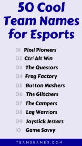 430 Cool Esports Team Names to Get Your Game Noticed