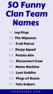 400 Epic Clan Team Names to Dominate the Gaming Scene