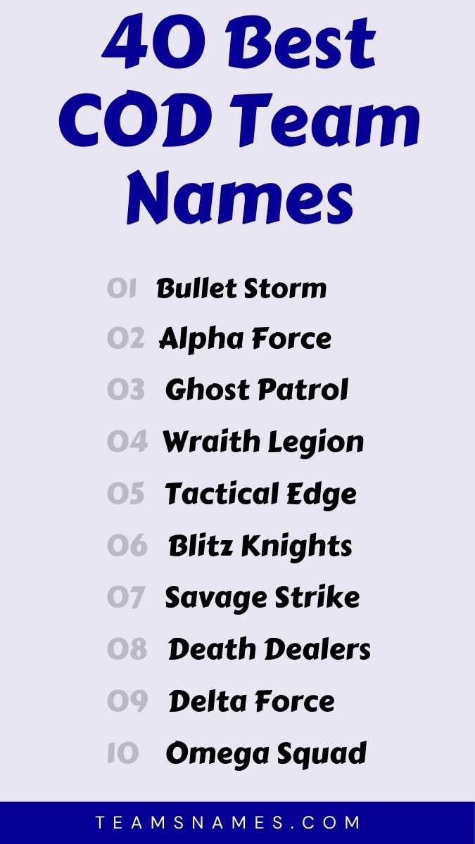 470 Unbeatable COD Team Names to Outplay the Rest