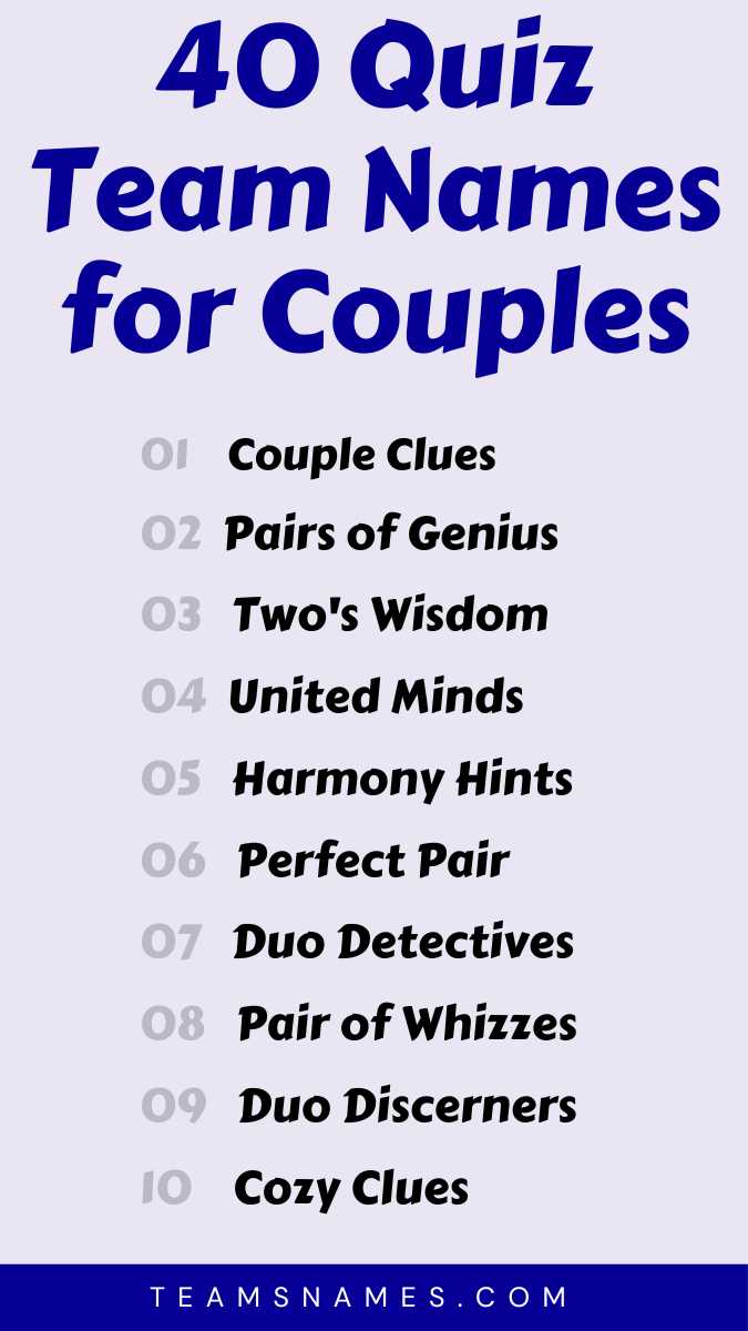 640 Genius Quiz Team Names to Guarantee a Winning Smile